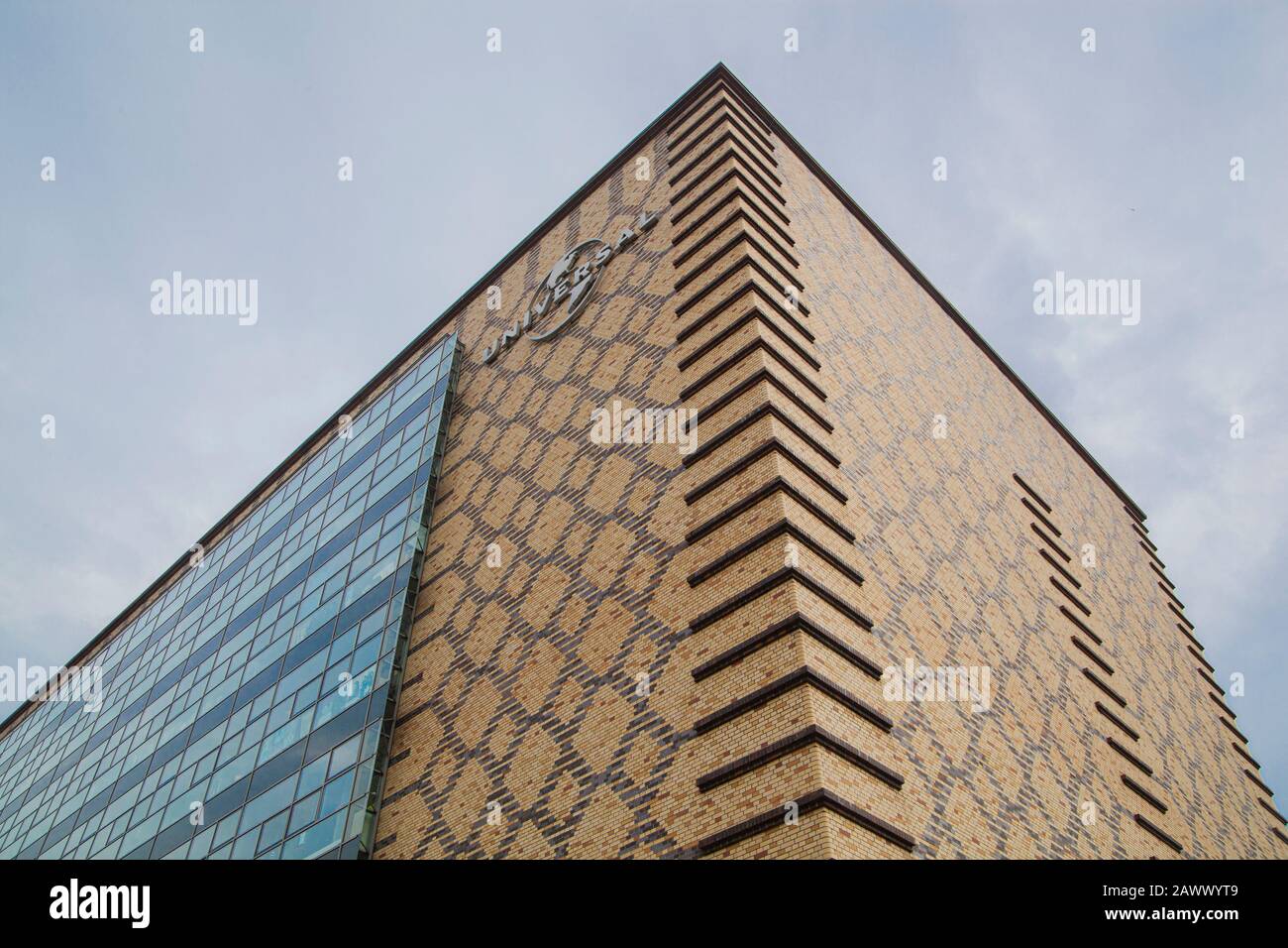 Berlin, Germany - 6 July 2019: A view to Universal music building in ...