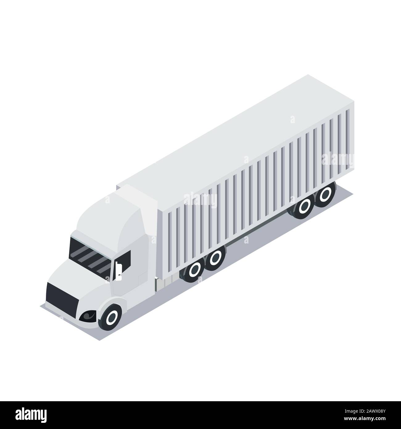 Isometric design of trailer export container Stock Vector Image & Art ...