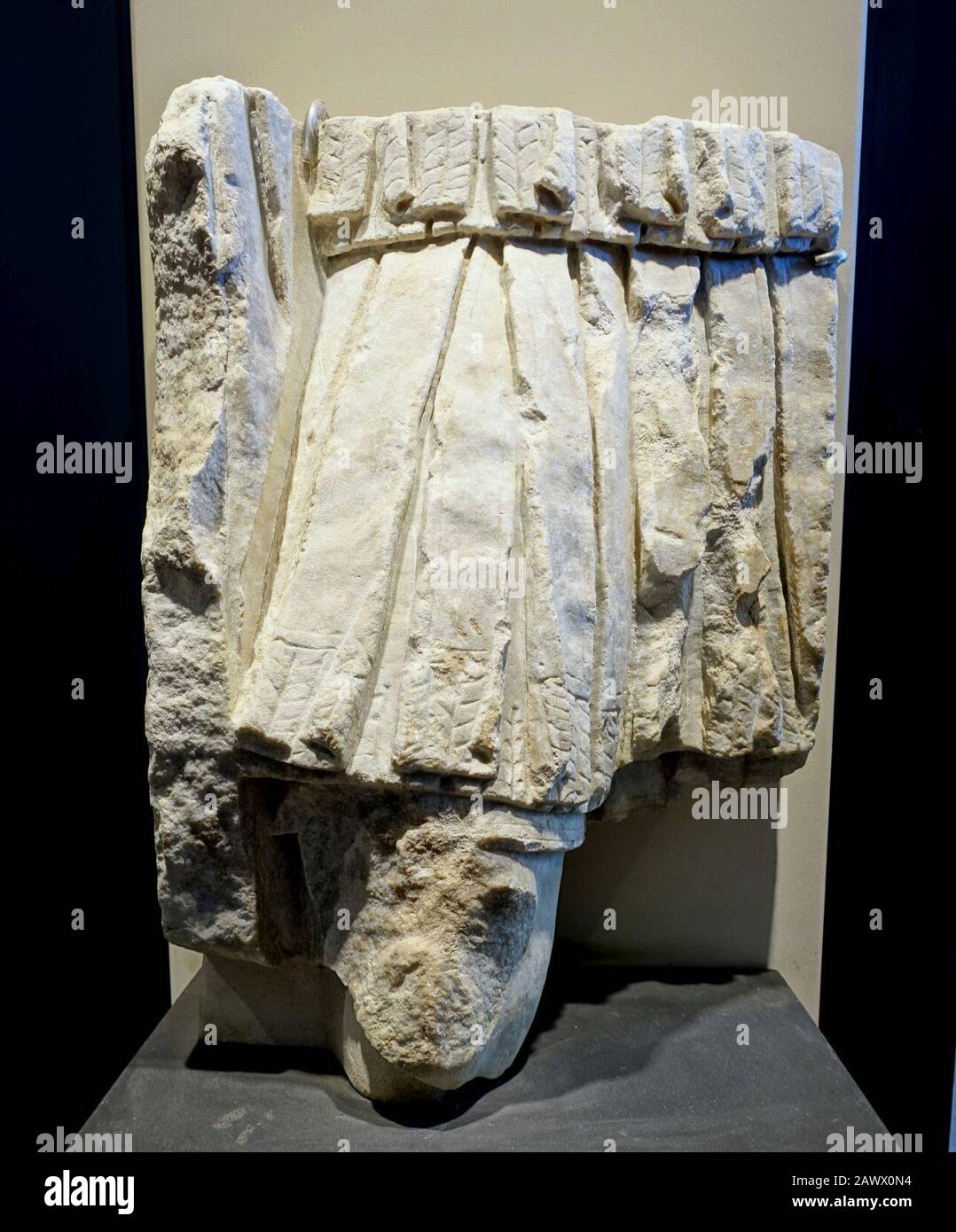 Fragment of high relief with loricate figure, Rome, Parco archeologico ...