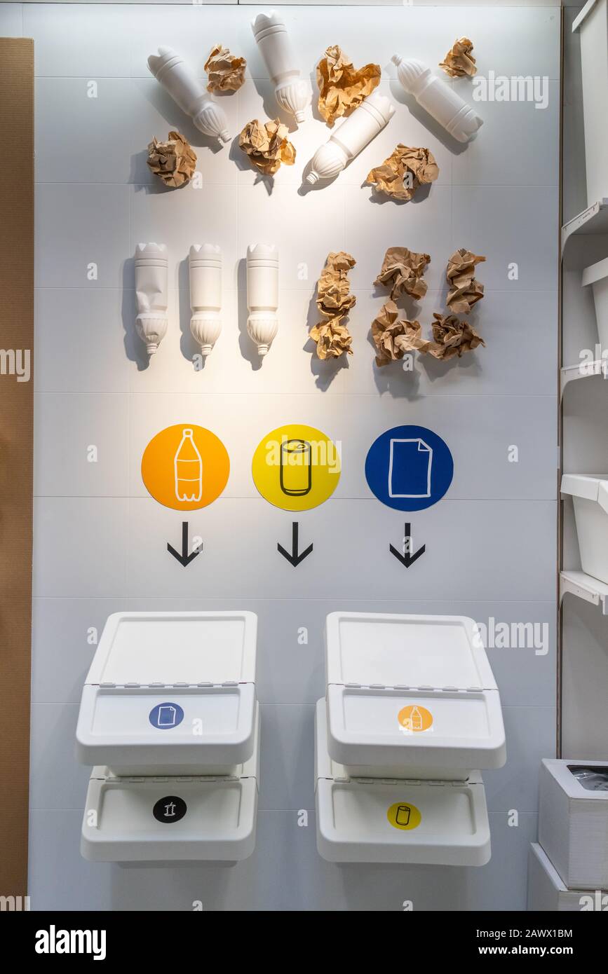 Containers for separate waste collection Stock Photo - Alamy