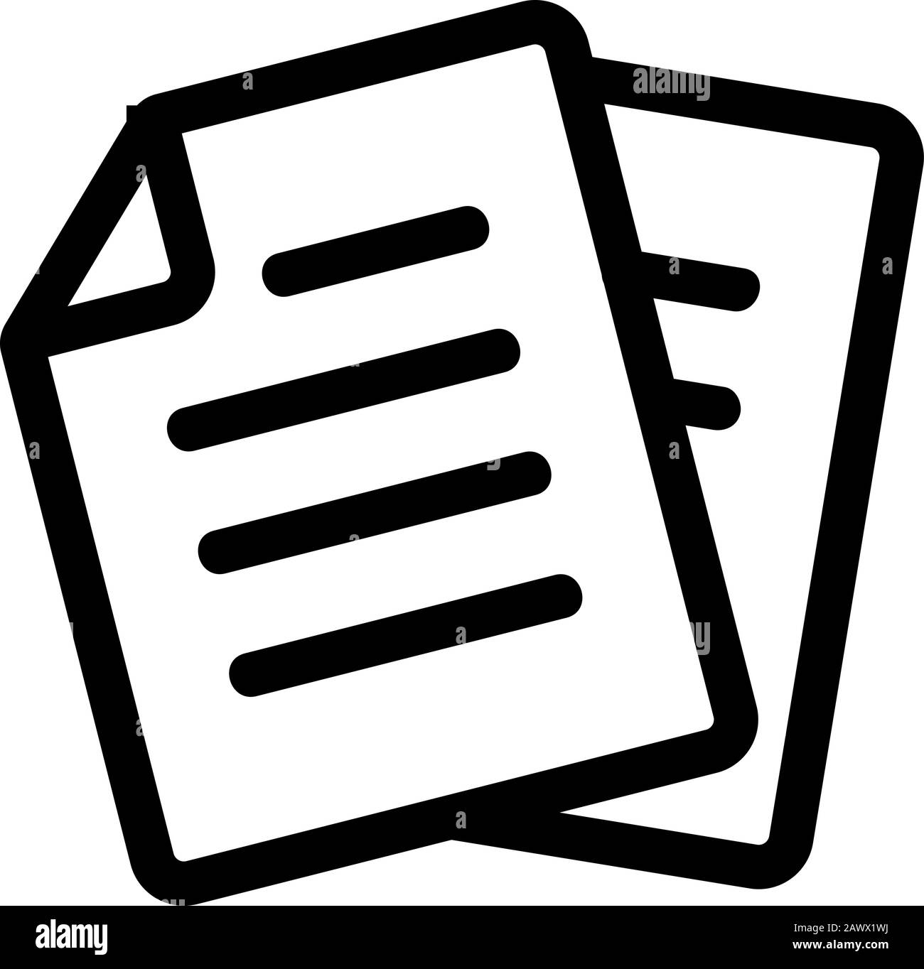 booklet flyer icon vector. Isolated contour symbol illustration Stock ...