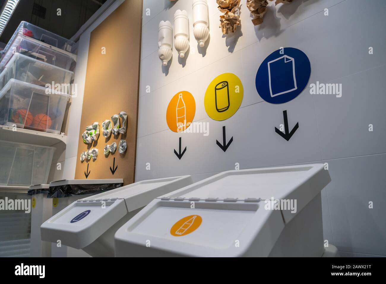 Trash containers set hi-res stock photography and images - Alamy