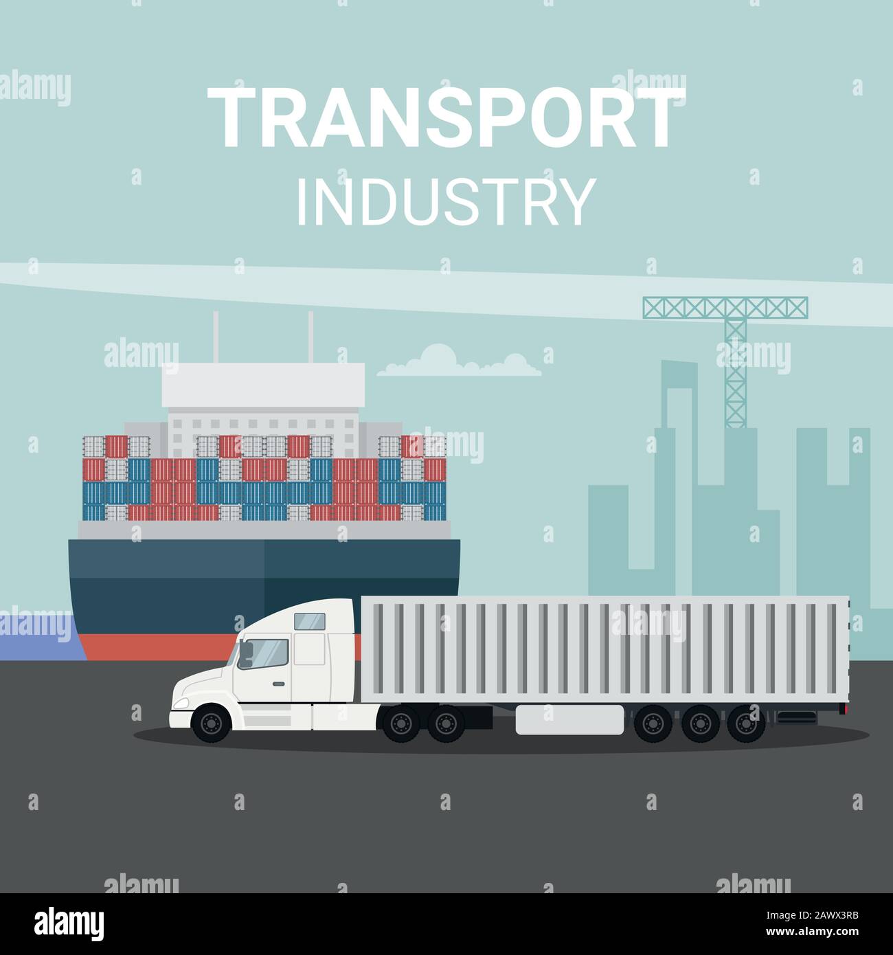 Container ship Stock Vector Images - Alamy