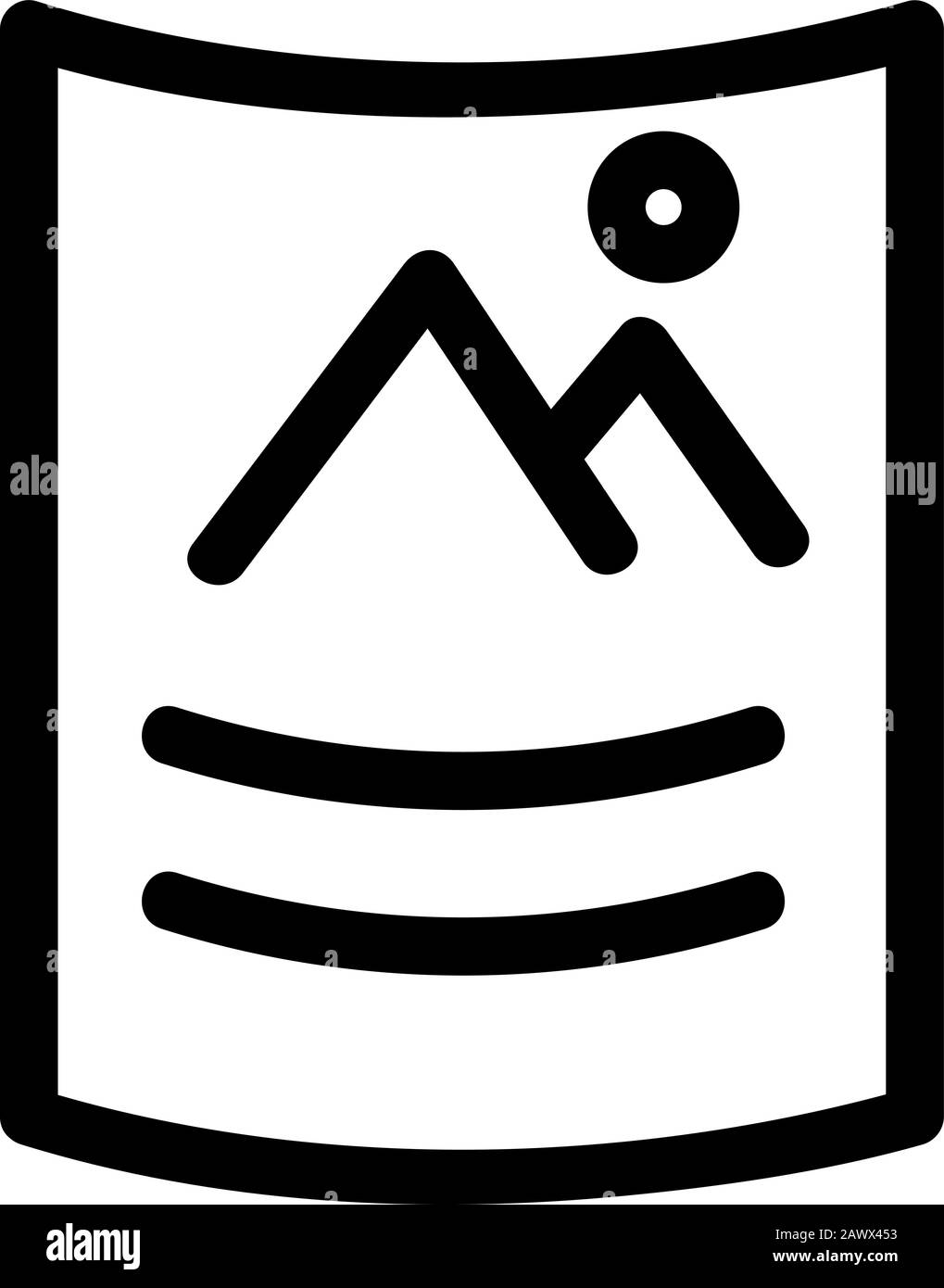 booklet flyer icon vector. Isolated contour symbol illustration Stock ...