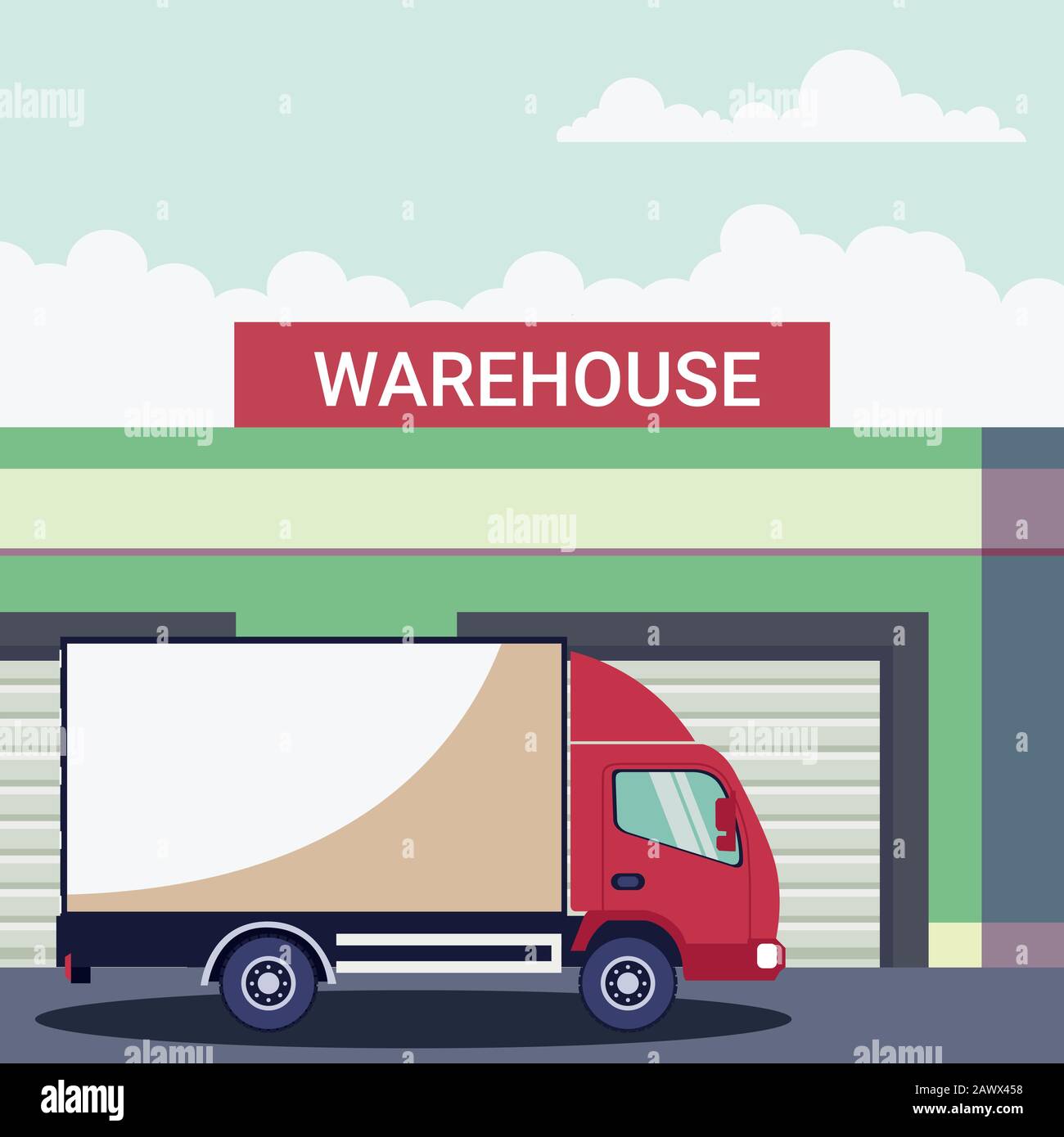 Distribution refrigerated transport Stock Vector Images - Alamy