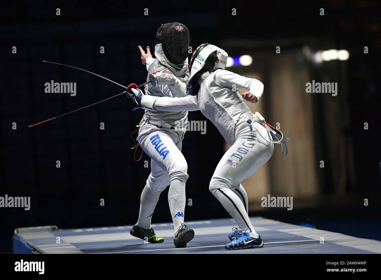kiefer lee (usa) - volpi alice (ita) during FIE Fencing Grand Prix 2020 ...