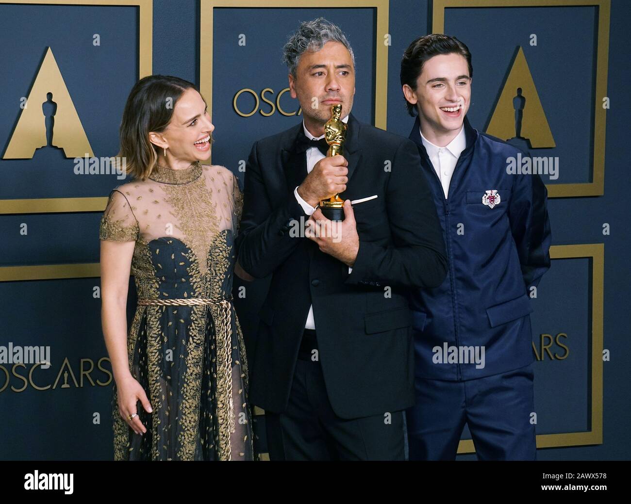 Los Angeles, USA. 9th Feb, 2020. Natalie Portman (L), Timoth e Chalamet ...