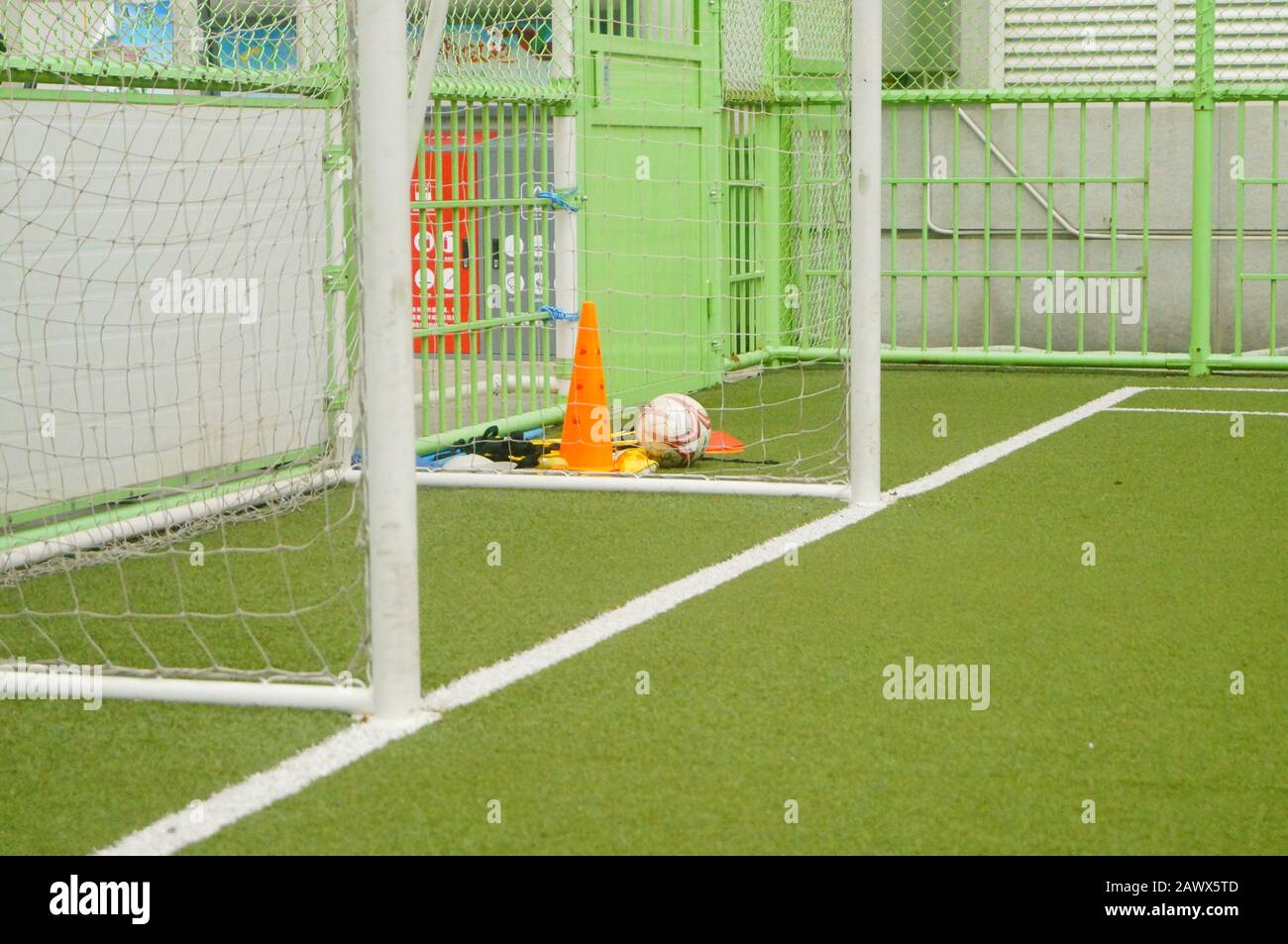 Soccer practice area Stock Photo - Alamy