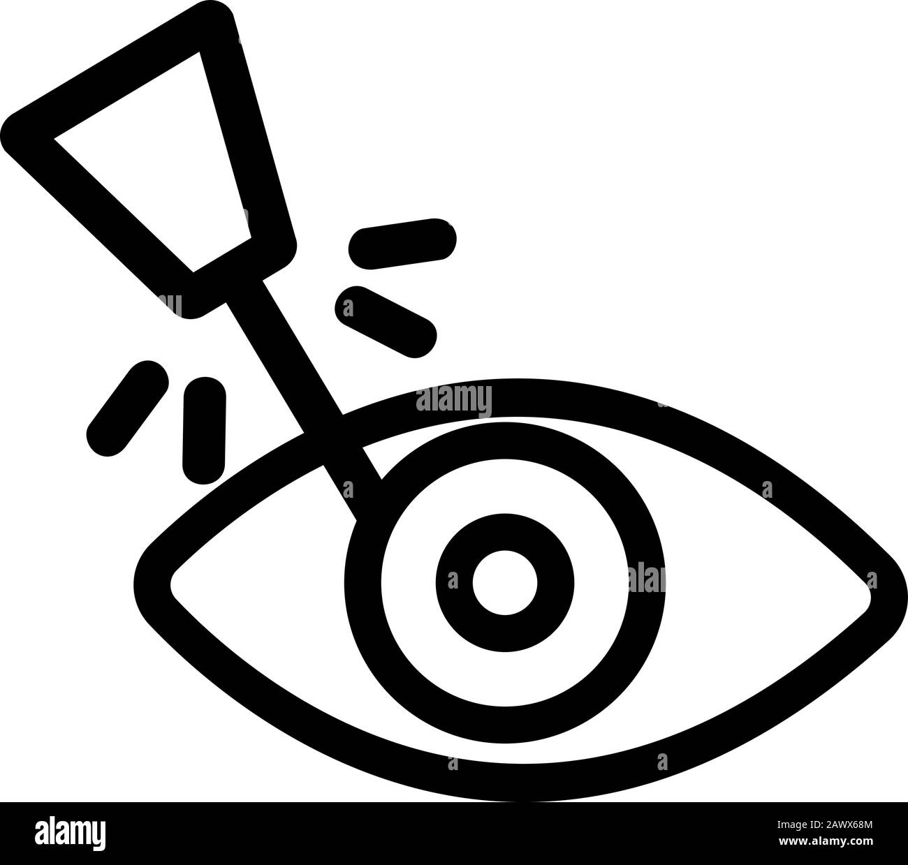 Laser welding cutting icon vector. Isolated contour symbol illustration ...