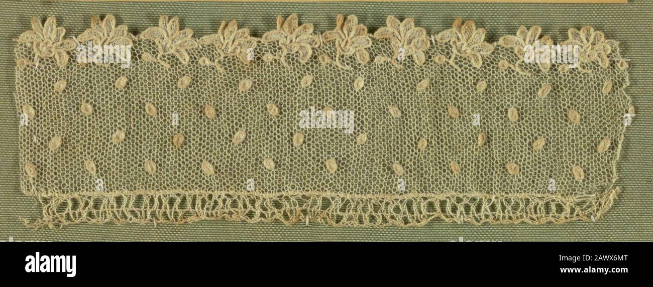 Fragment, Lace Study Card, late 18th century Stock Photo - Alamy