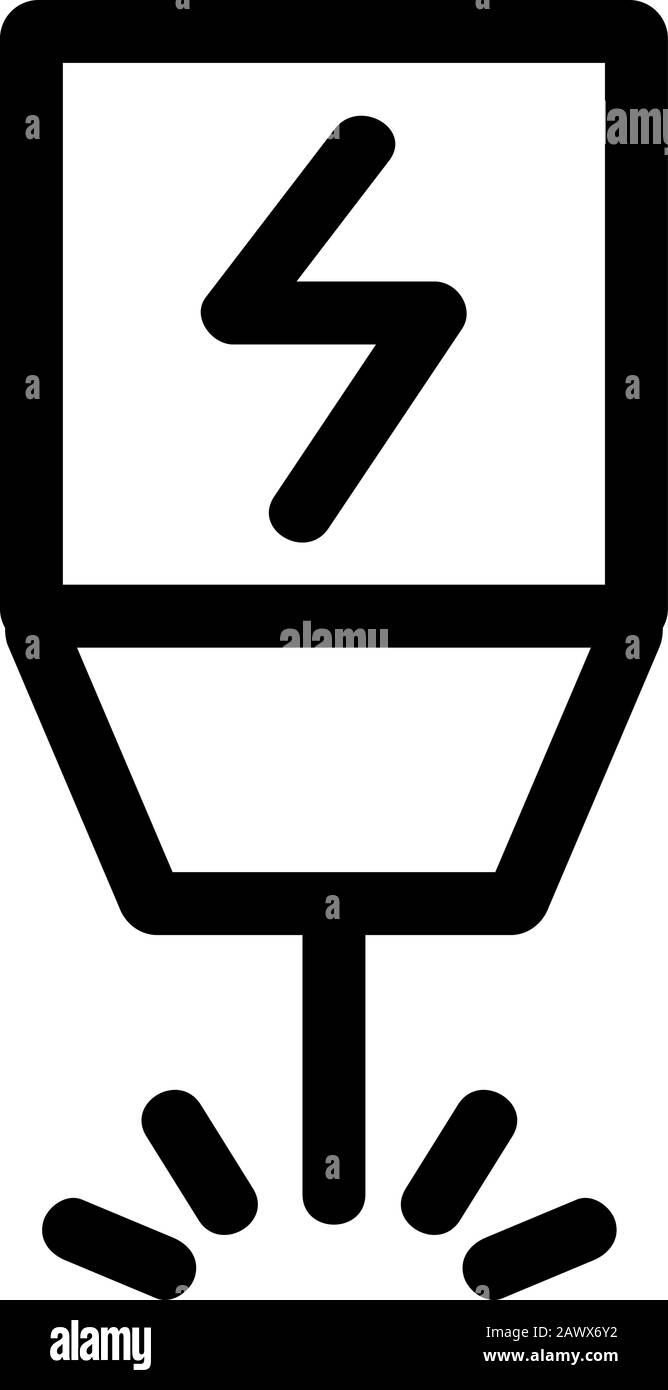 Laser welding cutting icon vector. Isolated contour symbol illustration ...