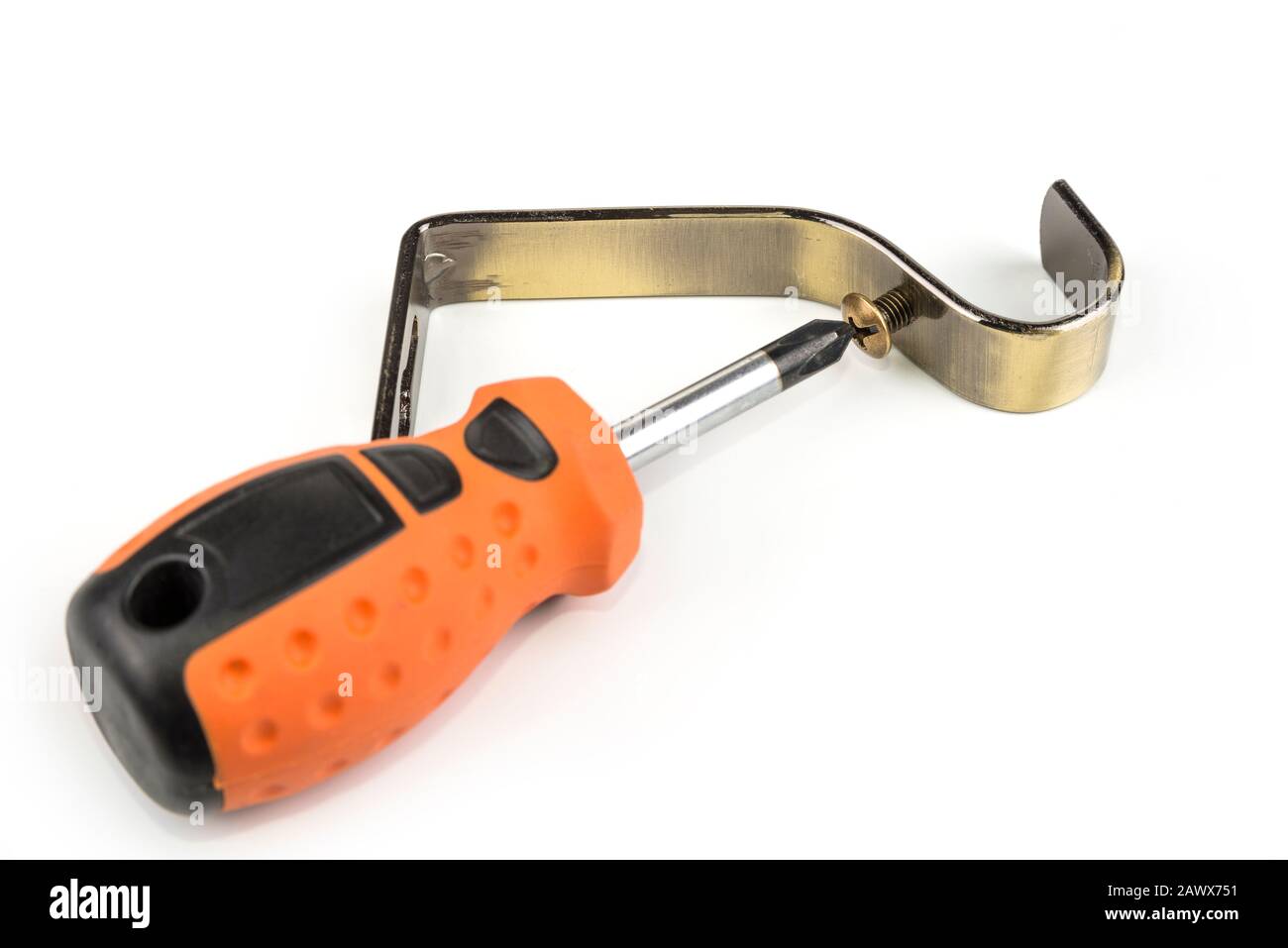 Short phillips screwdriver on a white Stock Photo - Alamy