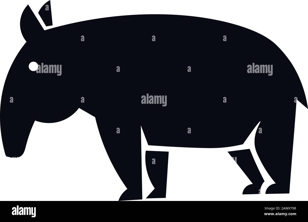 Tapir Icon Vector Stock Vector Image & Art - Alamy