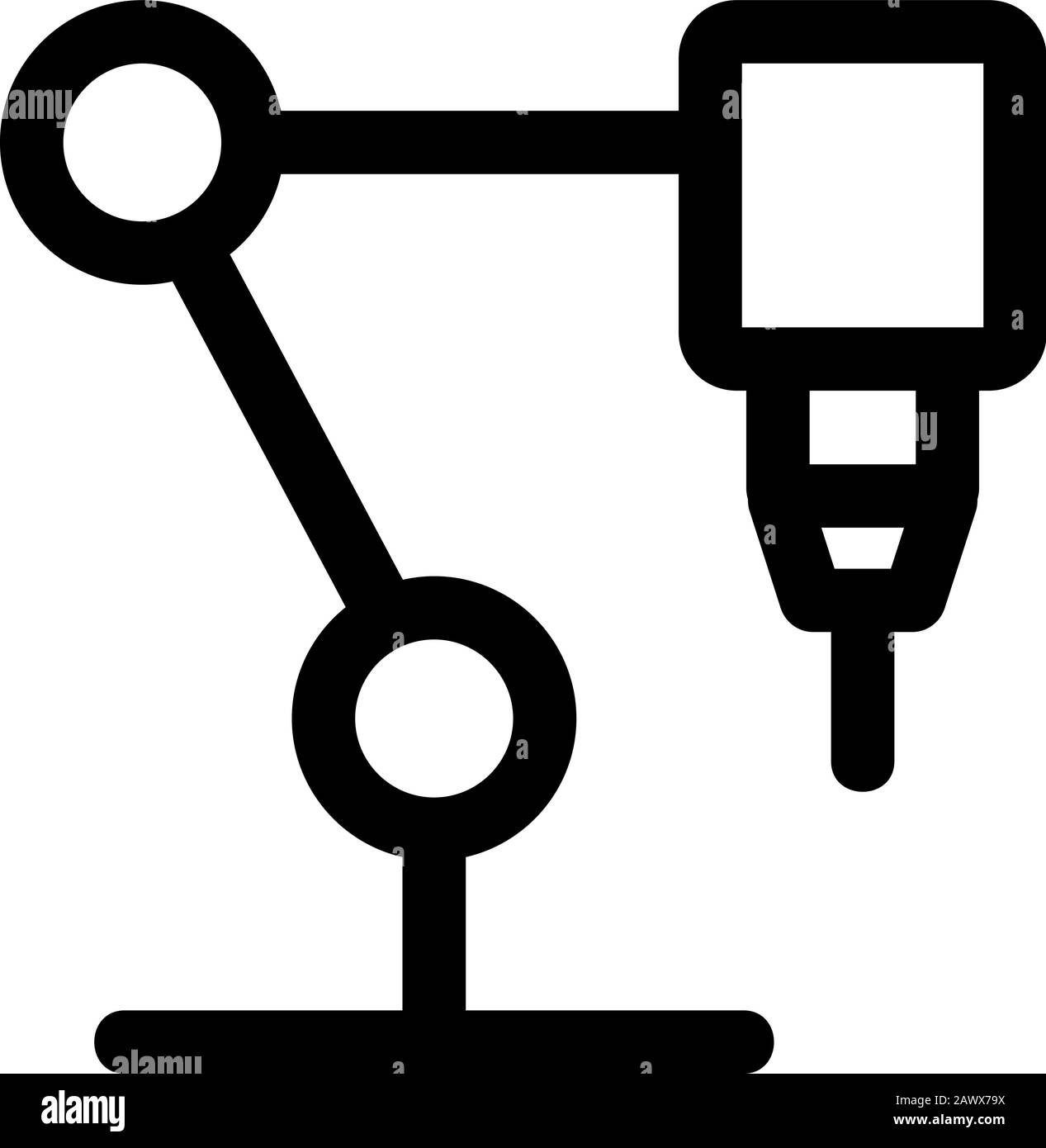 Laser welding cutting icon vector. Isolated contour symbol illustration ...