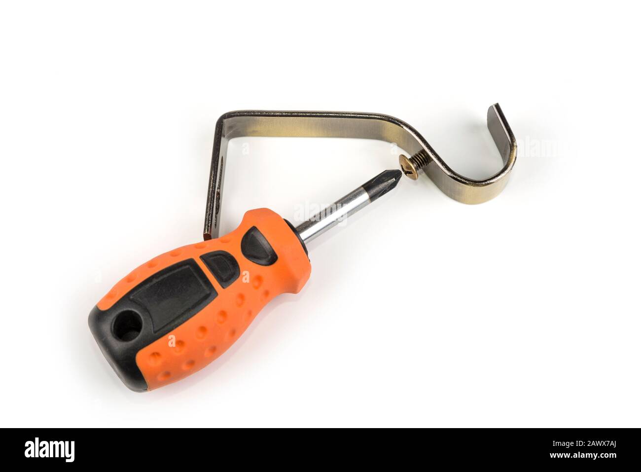 Short phillips screwdriver on a white Stock Photo - Alamy