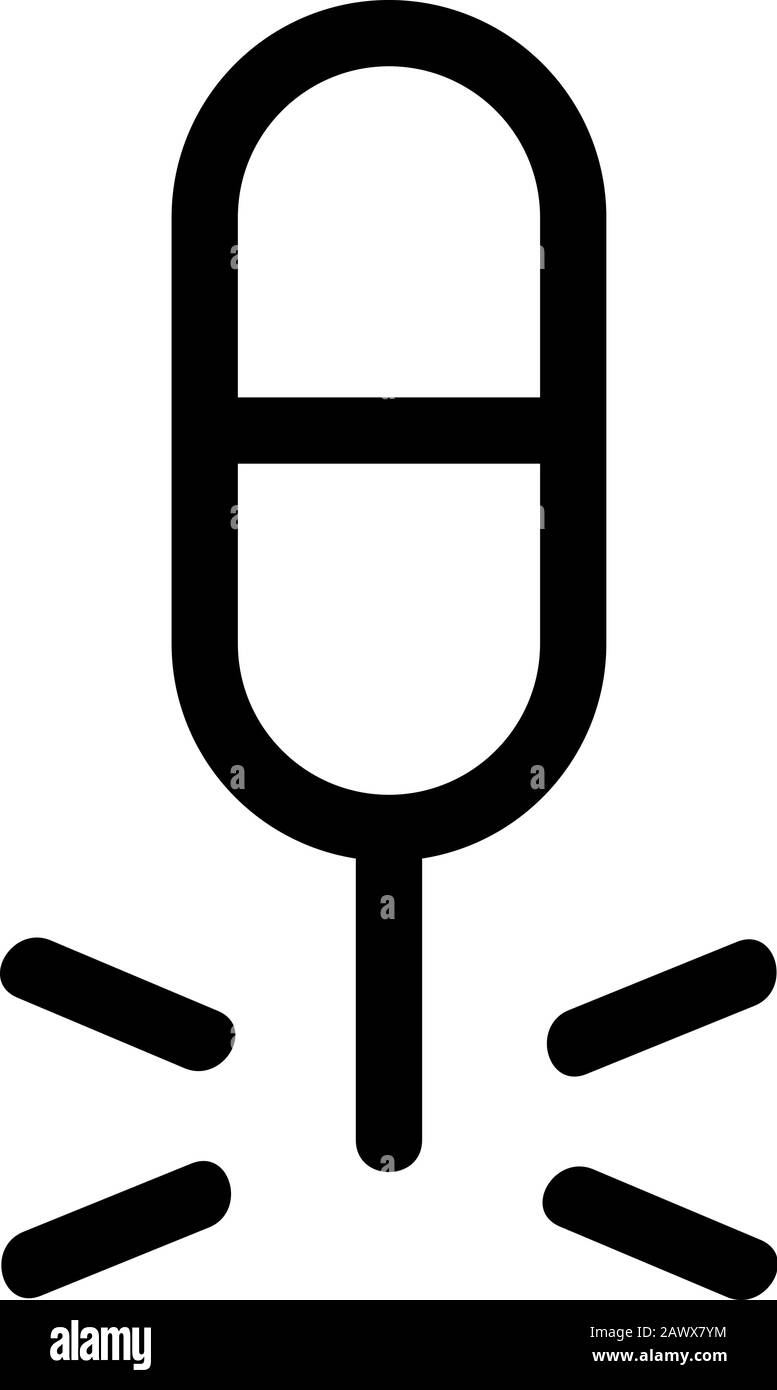 Laser welding cutting icon vector. Isolated contour symbol illustration ...