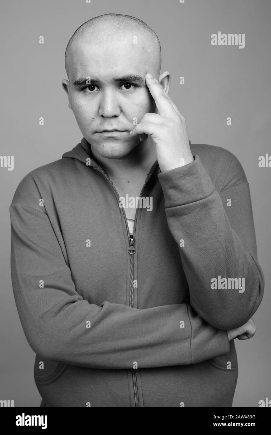 Portrait bald young man hi-res stock photography and images - Alamy