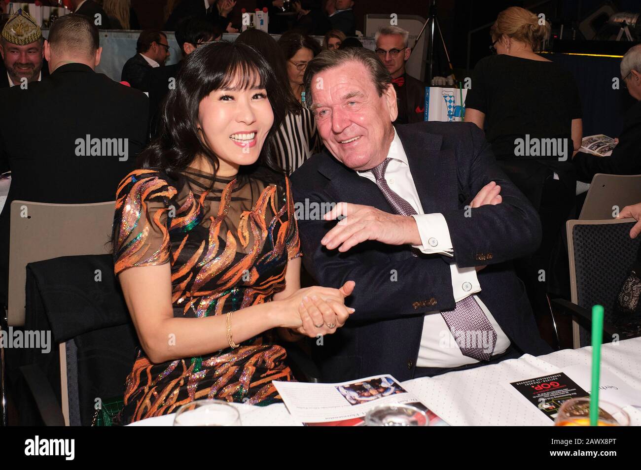 Hanover, Deutschland. 08th Feb, 2020. Gerhard Schroder with his wife ...