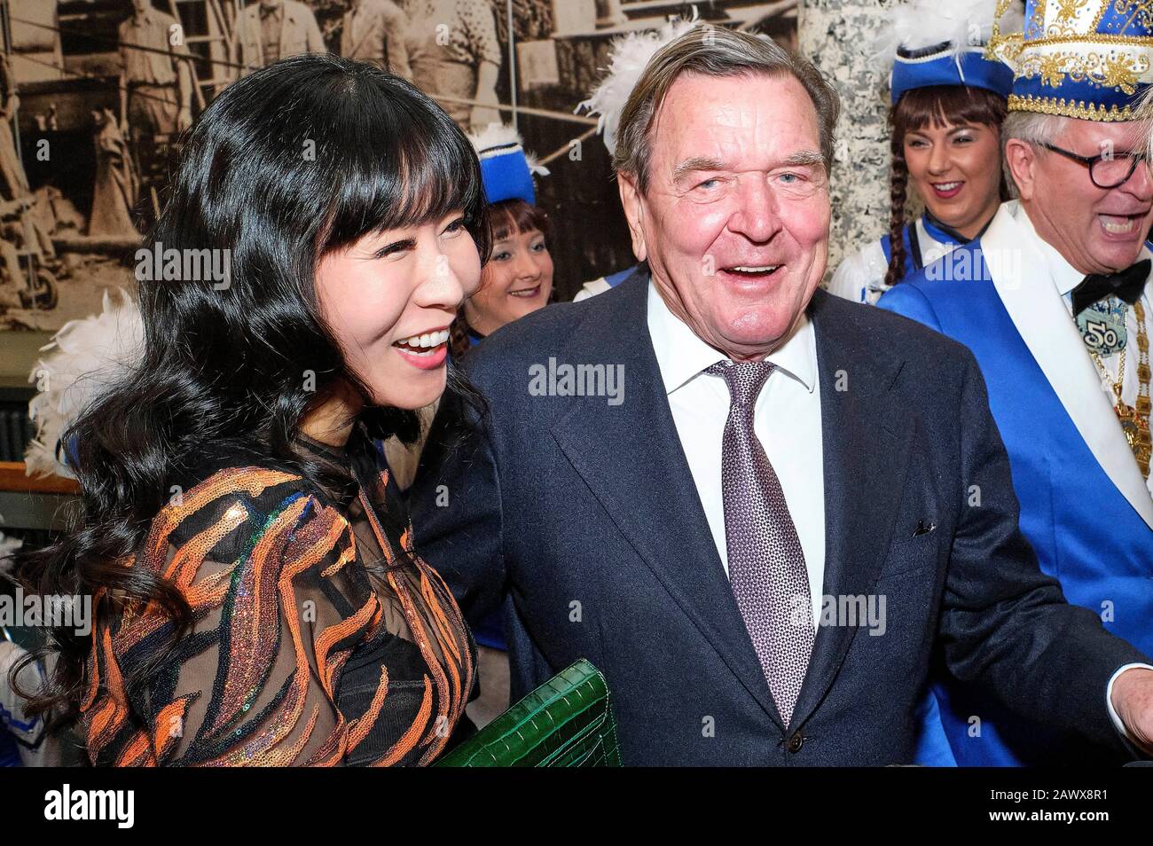 Hanover, Deutschland. 08th Feb, 2020. Gerhard Schroder with his wife ...