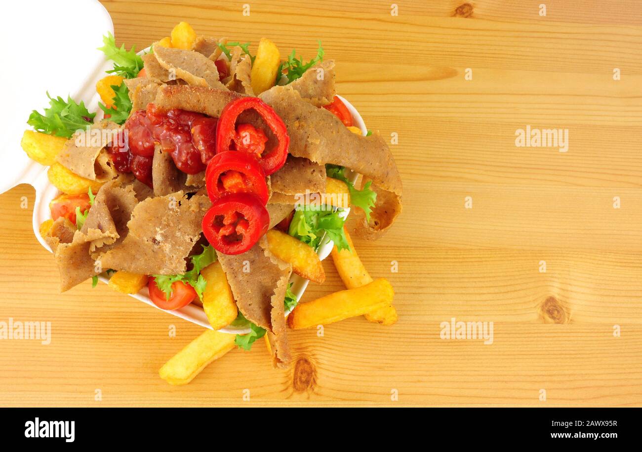 Doner kebab chips hi-res stock photography and images - Alamy