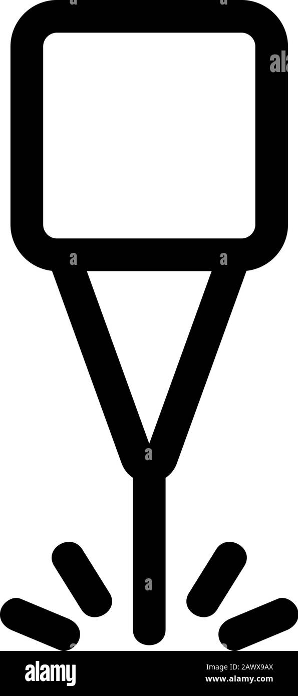 Laser welding cutting icon vector. Isolated contour symbol illustration ...