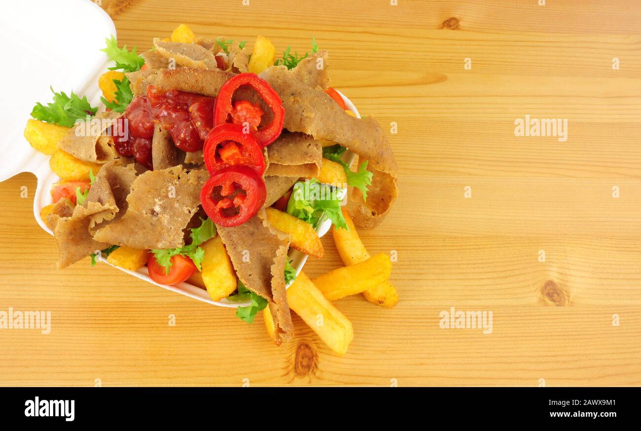 Doner kebab chips hi-res stock photography and images - Alamy