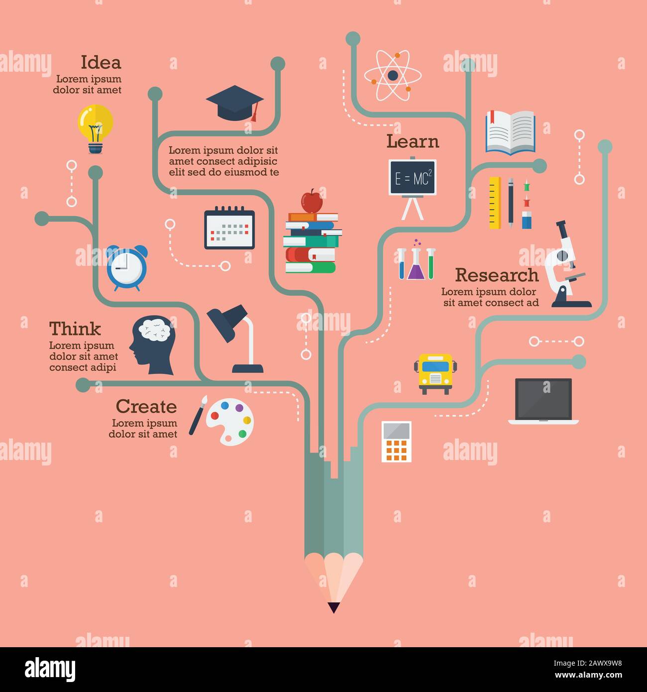 Infographic education hi-res stock photography and images - Alamy