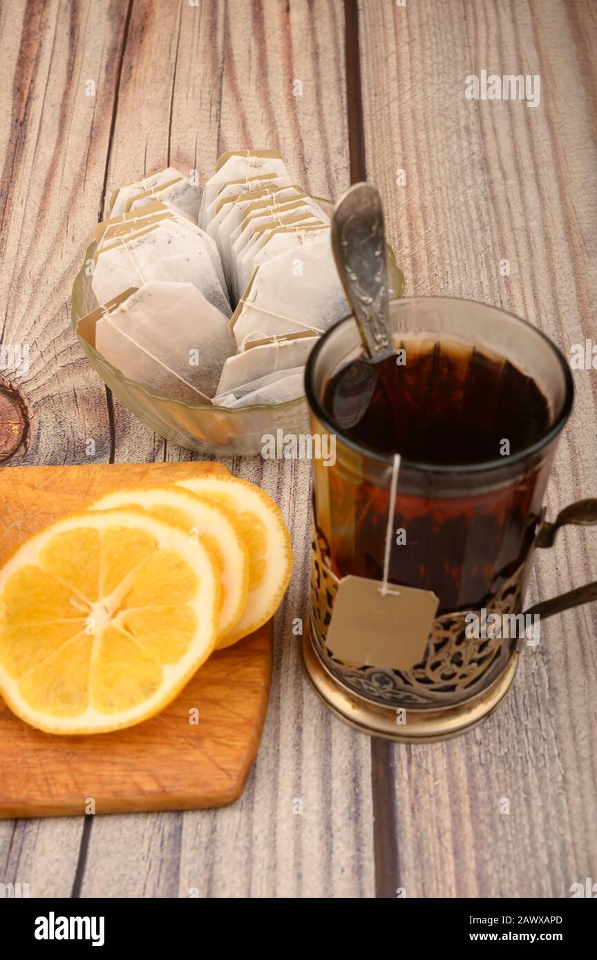 Vintage tea bag hi-res stock photography and images - Alamy