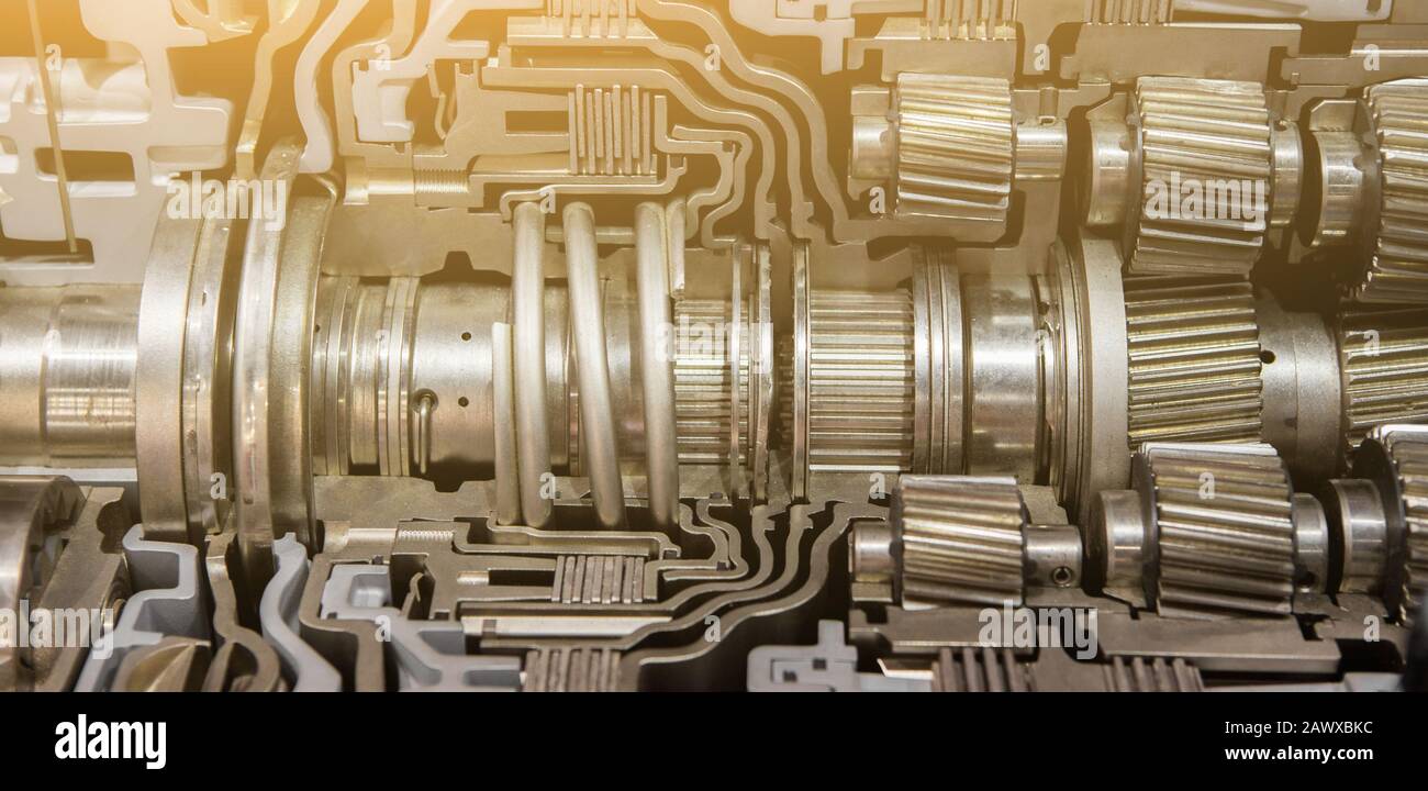 Automatic transmission for truck in section Stock Photo - Alamy