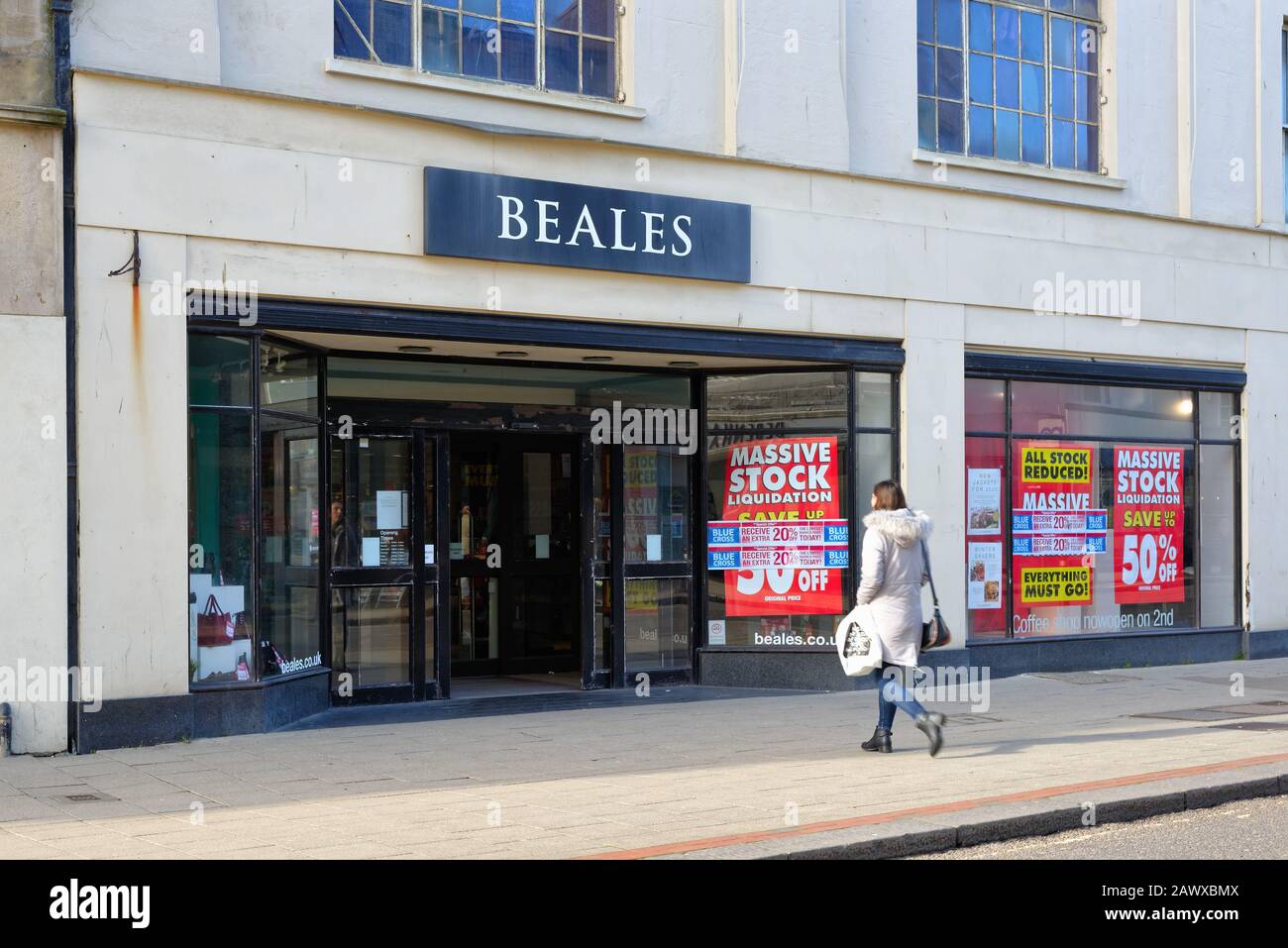 Entrance to the Beales department store that is about to be closed down ...