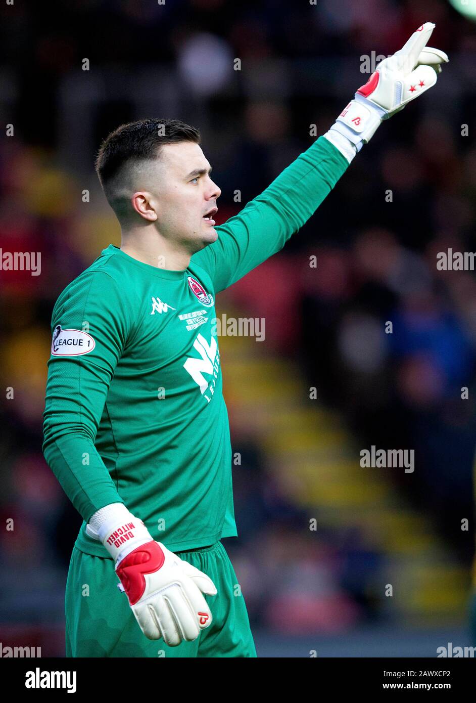 Clyde’s goalkeeper David Mitchell during the William Hill Scottish Cup ...