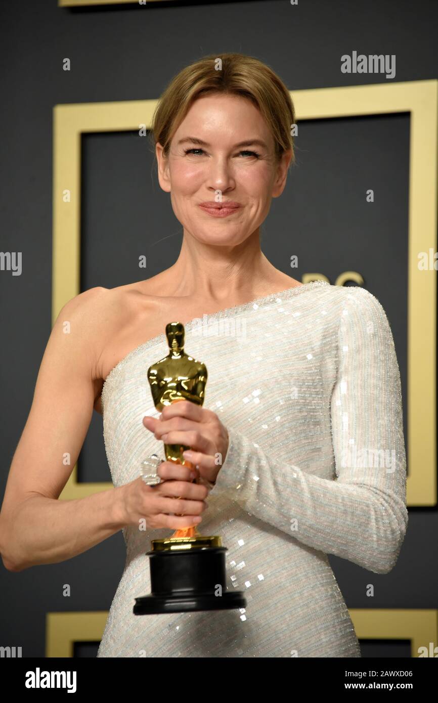 Los Angeles, USA. 09th Feb, 2020. Renee Zellweger, winner of the ...