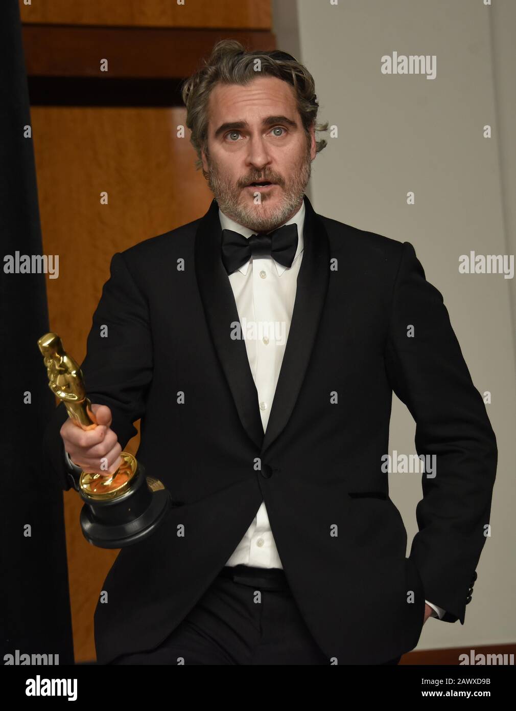Los Angeles, USA. 09th Feb, 2020. Joaquin Phoenix, winner of the Actor ...
