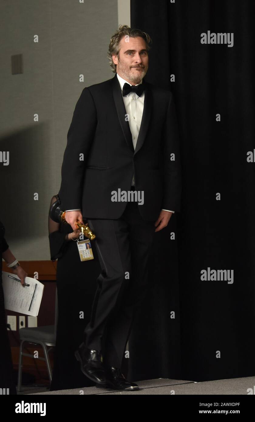 Los Angeles, USA. 09th Feb, 2020. Joaquin Phoenix, winner of the Actor ...
