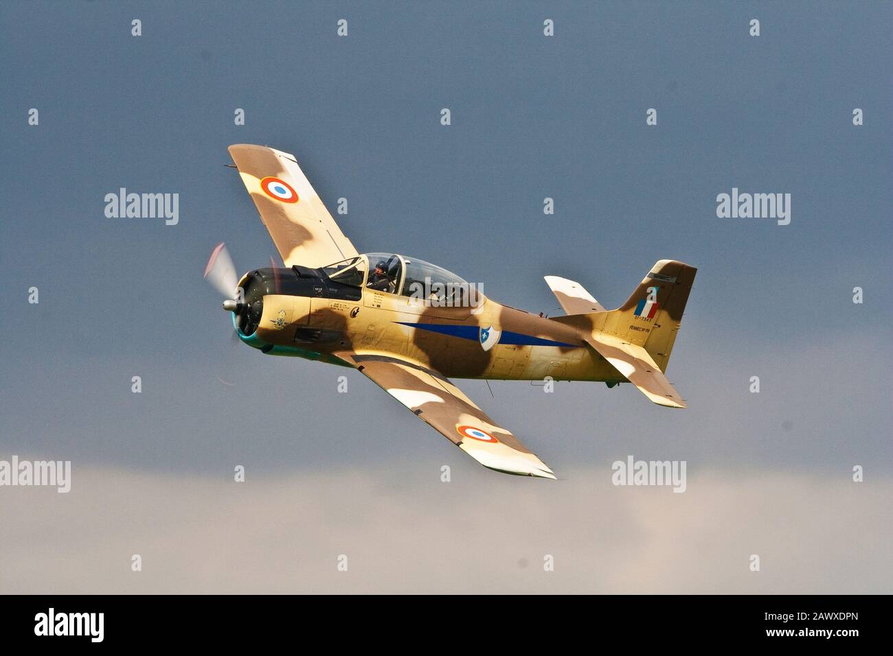 North American Aviation T-28 Fennec aircraft in flight Stock Photo - Alamy