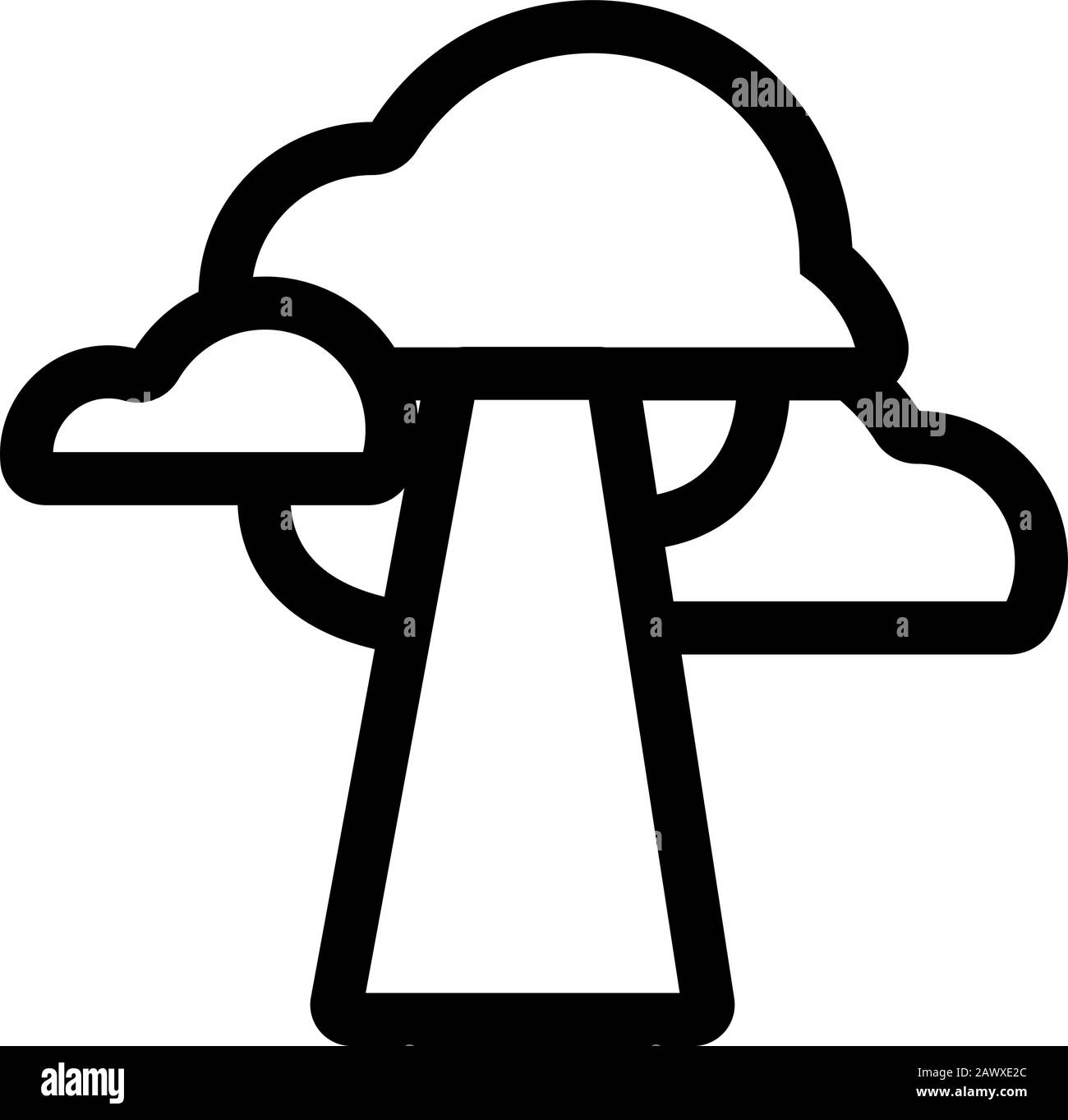 Jungle tree icon vector. Isolated contour symbol illustration Stock ...