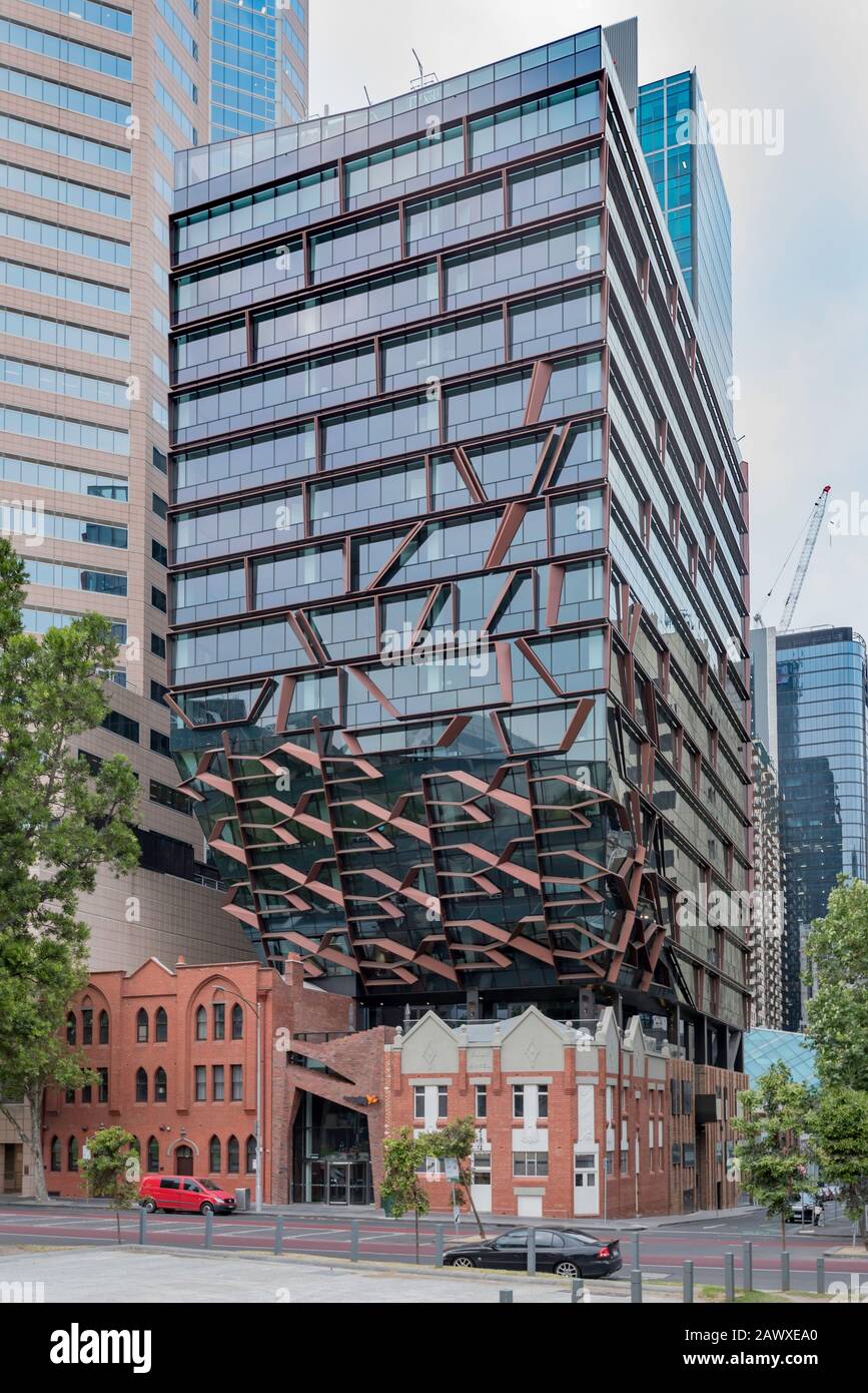 A new office tower at 271 Spring Street, Melbourne sits above the ...