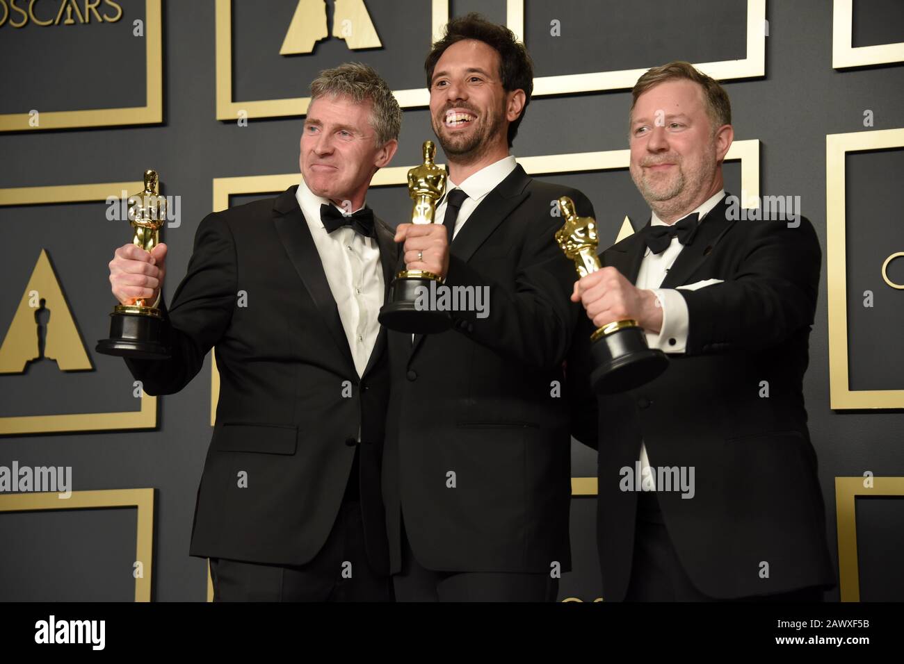Los Angeles, USA. 09th Feb, 2020. Guillaume Rocheron, Dominic Tuohy and ...