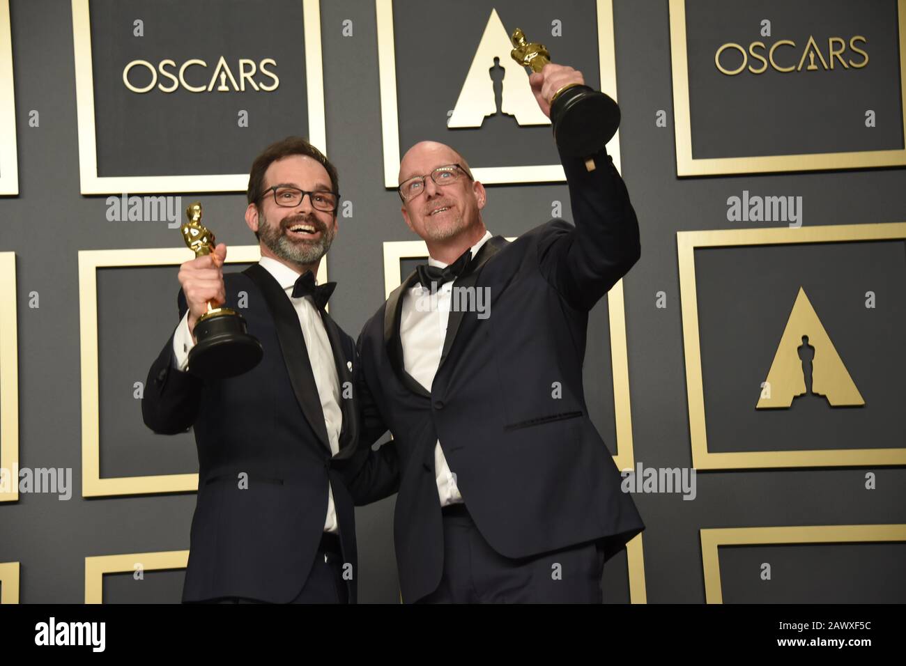 Los Angeles, USA. 09th Feb, 2020. Film editors Andrew Buckland and ...