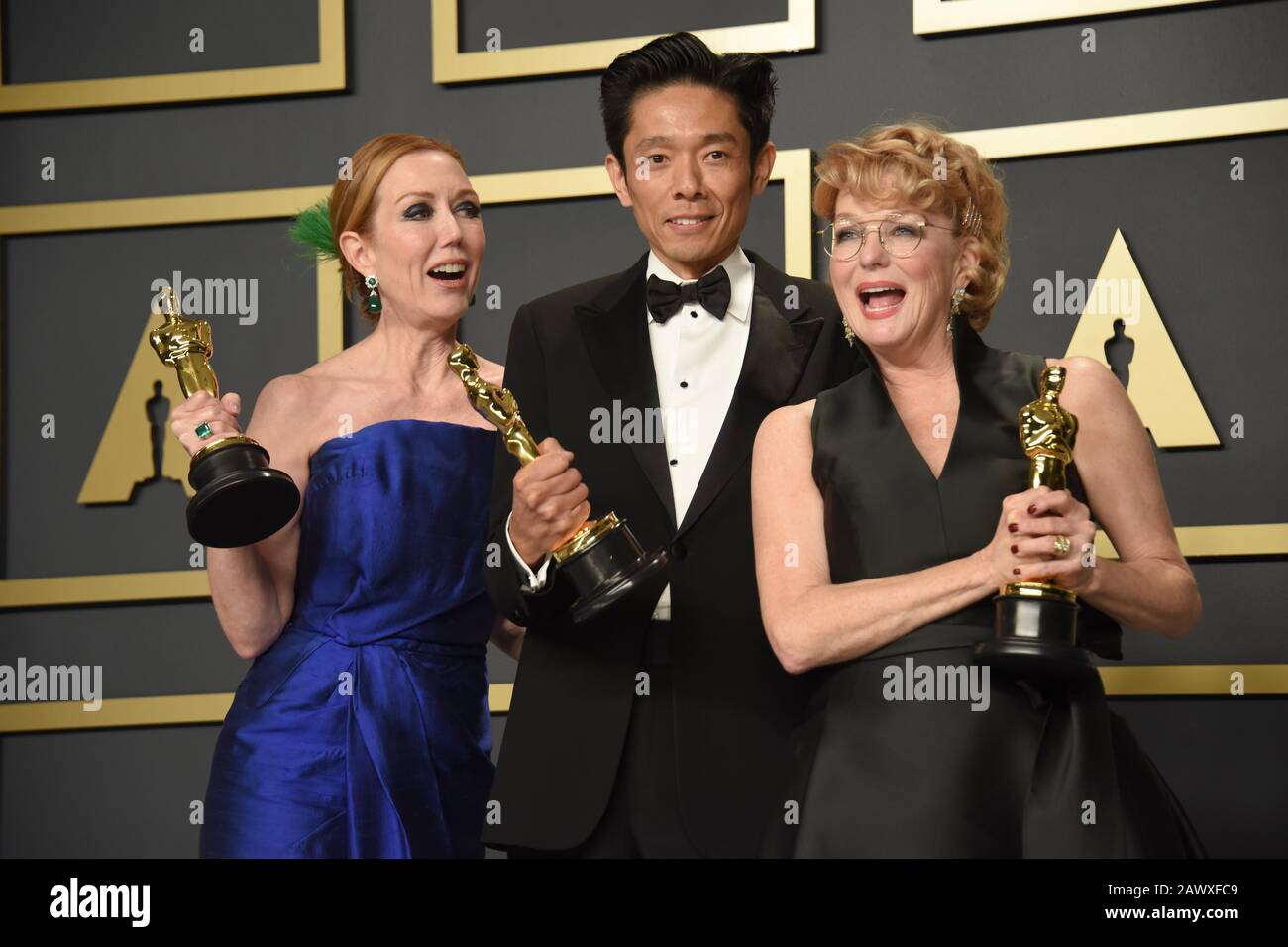 Los Angeles, USA. 09th Feb, 2020. posing in the press room at the 92nd ...