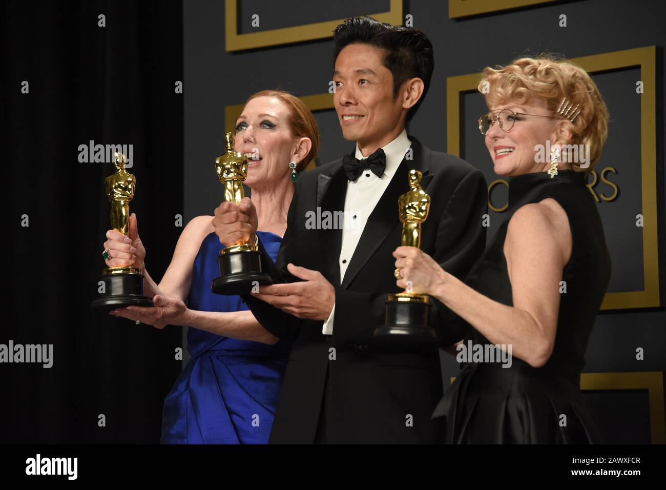 Los Angeles, USA. 09th Feb, 2020. posing in the press room at the 92nd ...