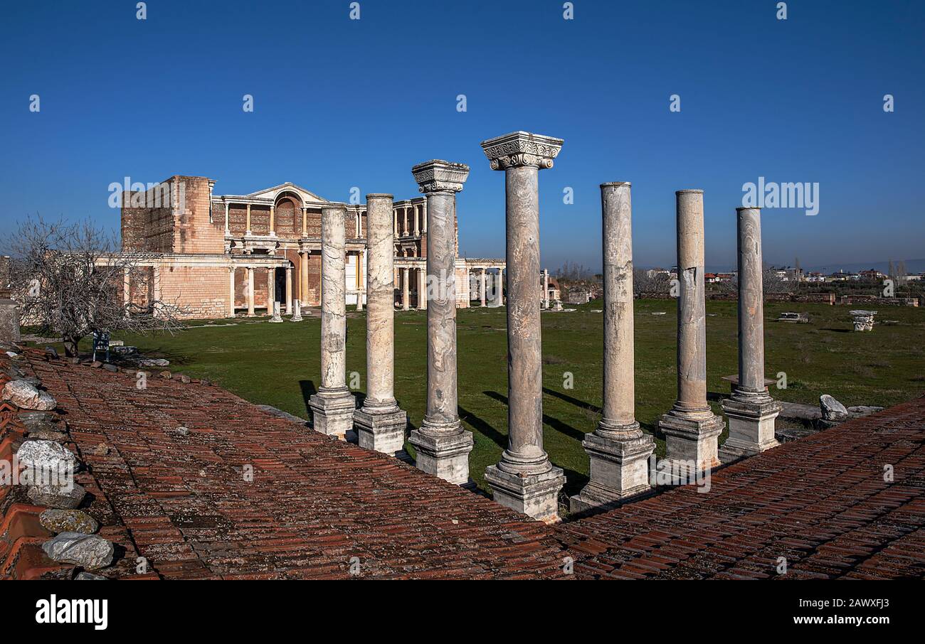 the structures of the rich Lydian city that have survived to the ...