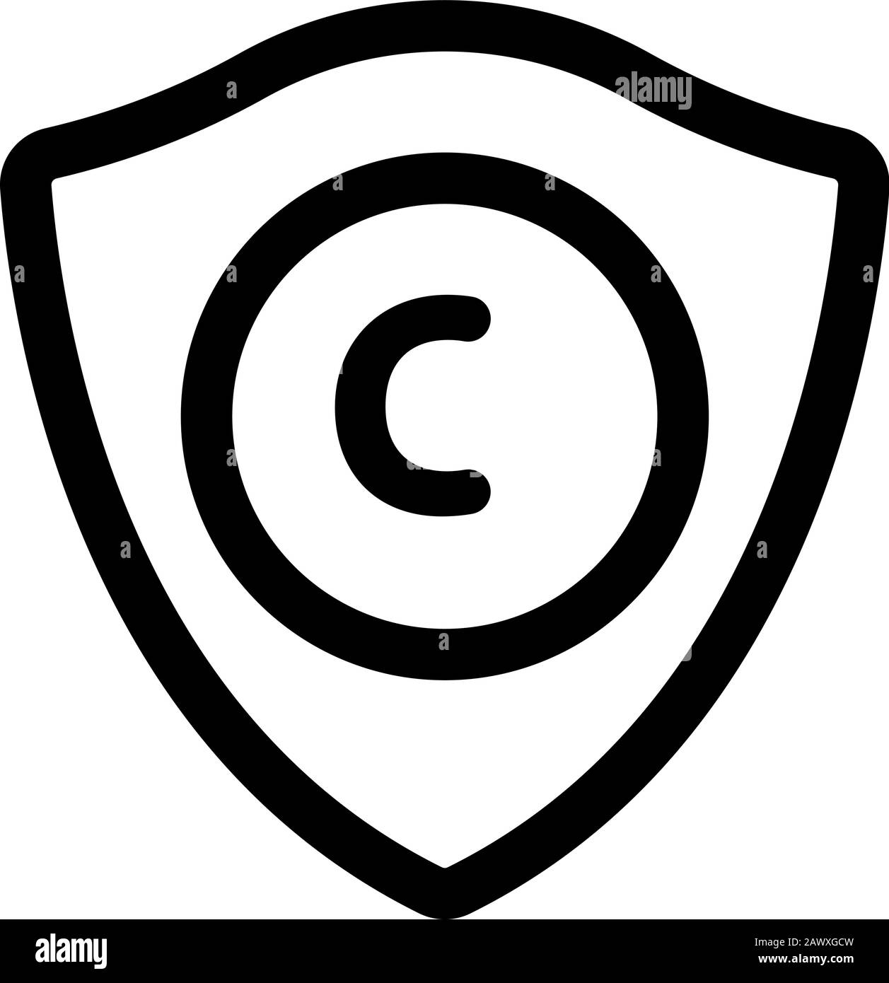 intellectual property icon vector. Isolated contour symbol illustration ...