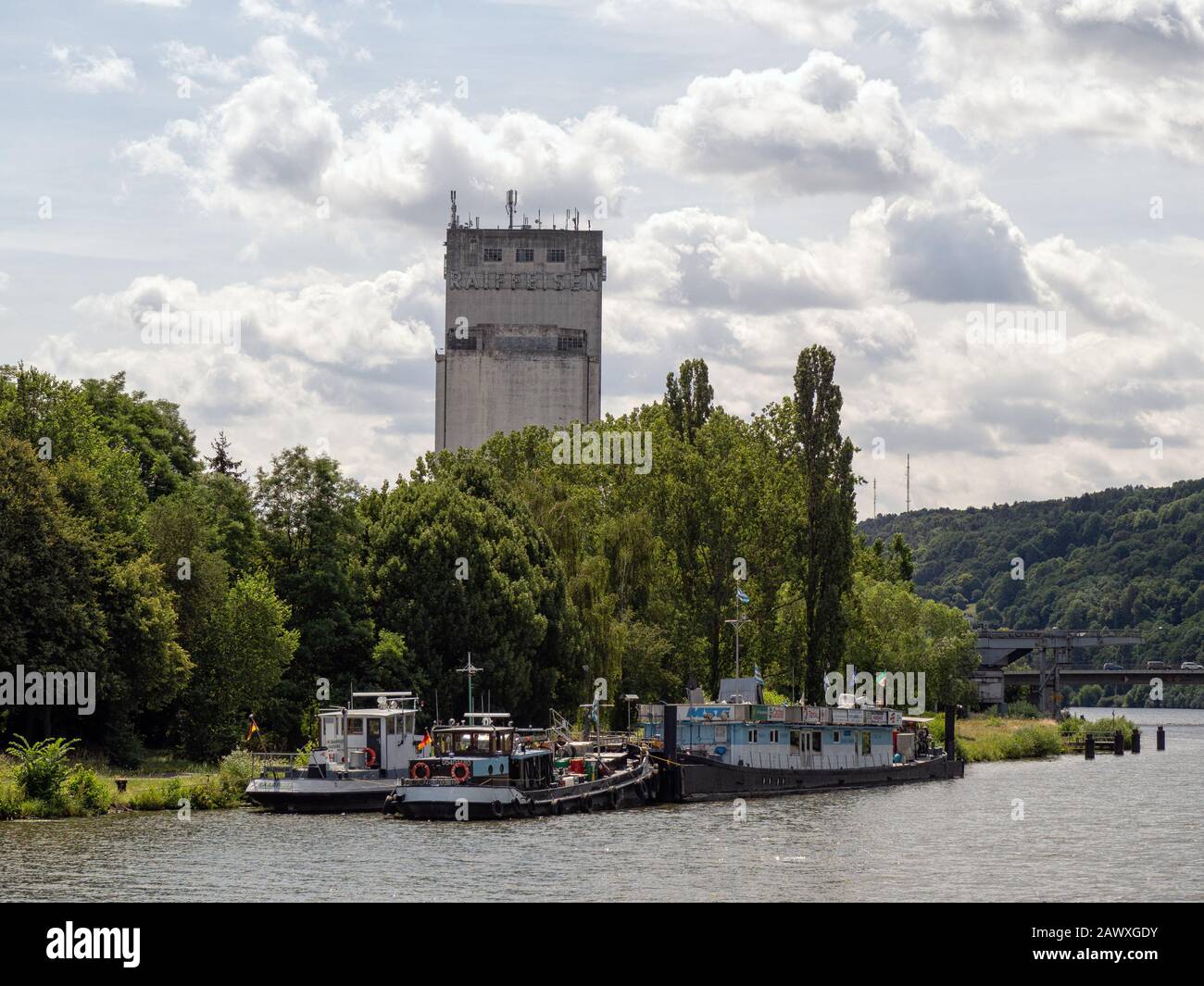 MAIN VALLEY, GERMANY - 07/08/2019: The 'MSG TANK' Tanker vessel moored ...