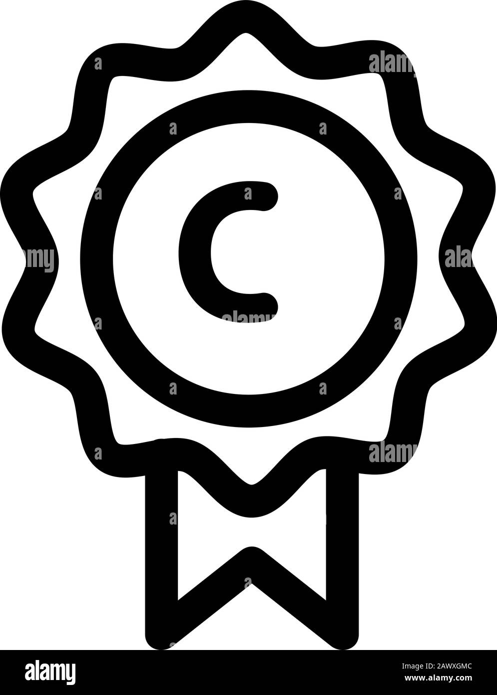 intellectual property icon vector. Isolated contour symbol illustration ...