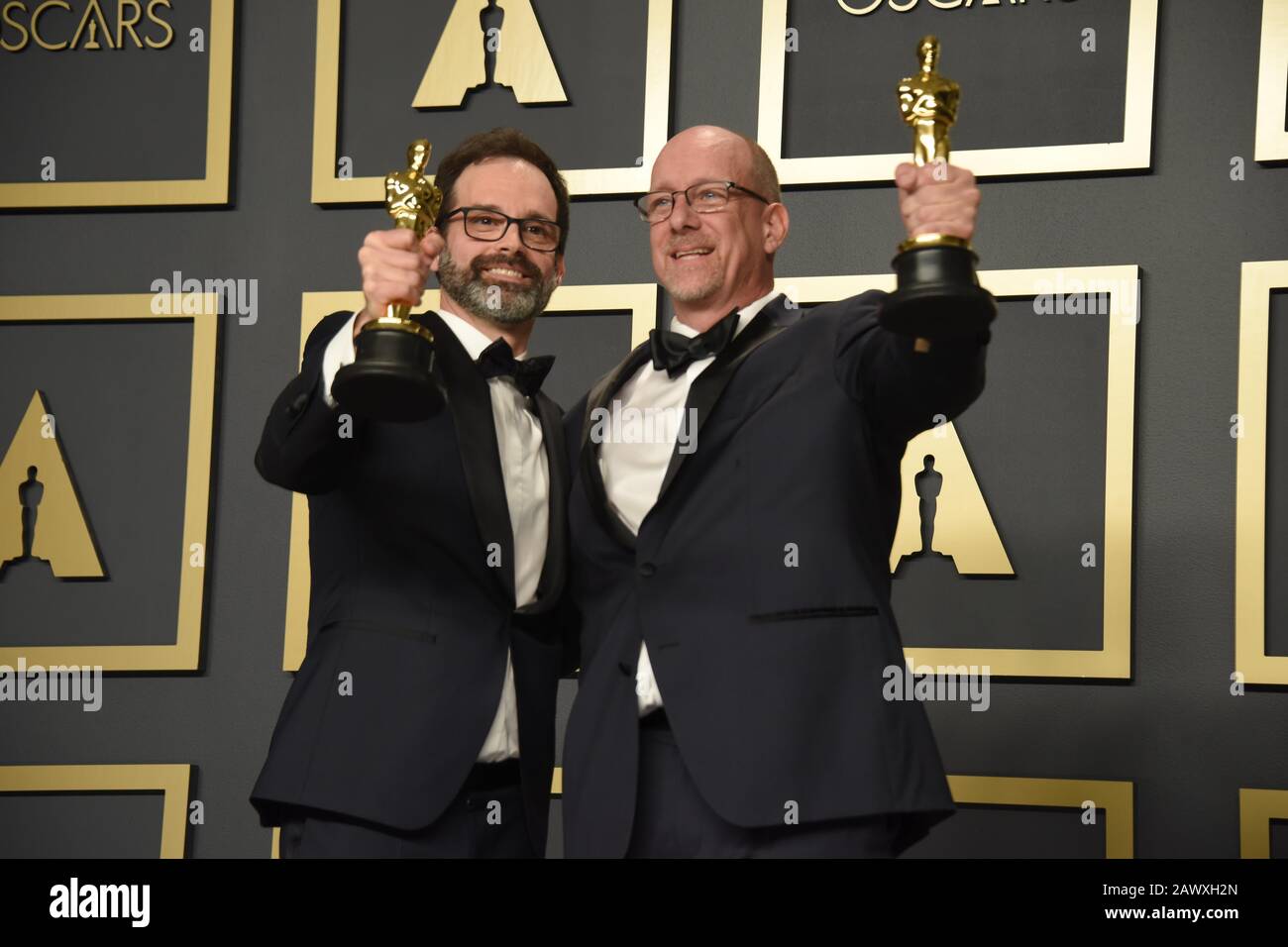 Los Angeles, USA. 09th Feb, 2020. Film editors Andrew Buckland and ...