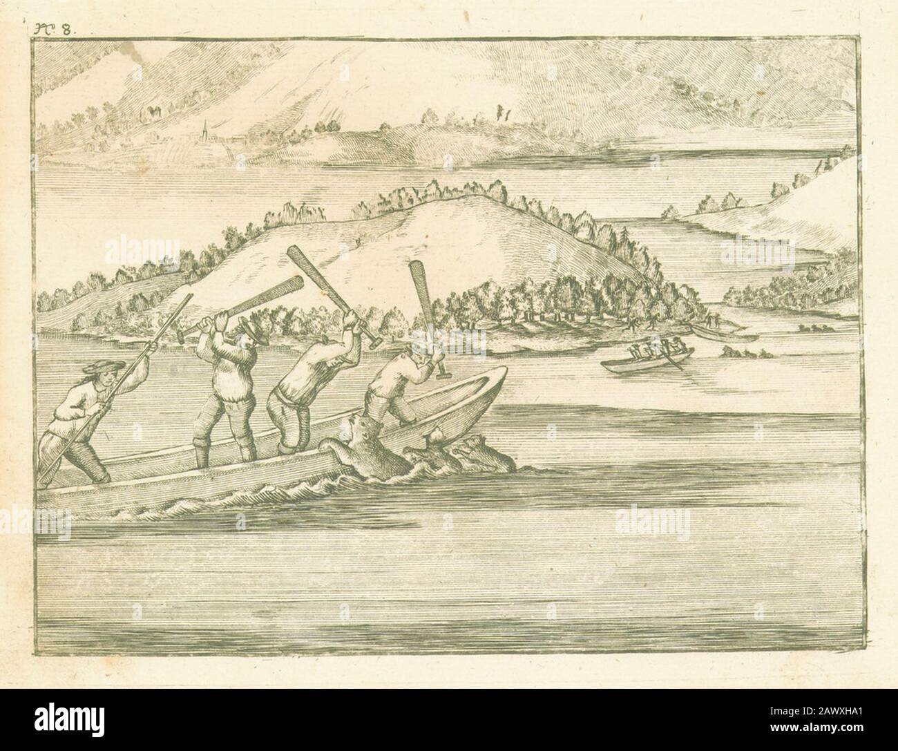 Franc Anton Steinberg - Lov na medvede na Cerkniškem jezeru Stock Photo ...