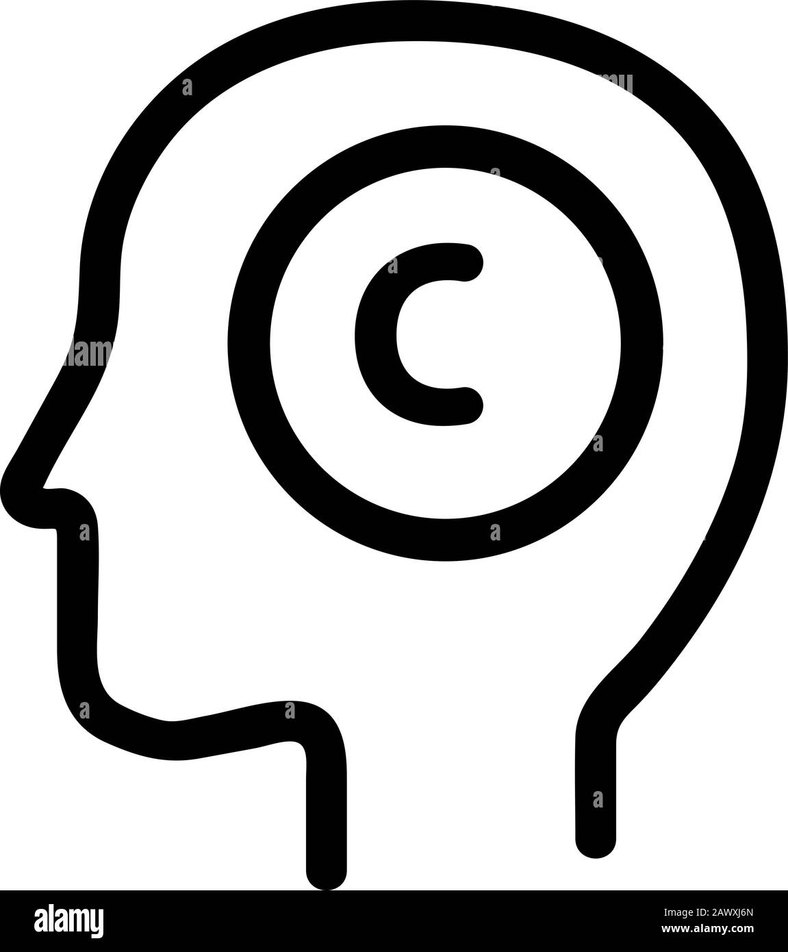 intellectual property icon vector. Isolated contour symbol illustration ...