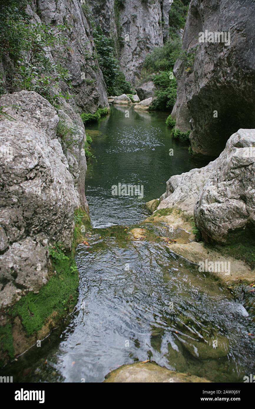 The Gorges de Galamus, Fenouillèdes, Pyrénées-Orientales, Occitanie ...