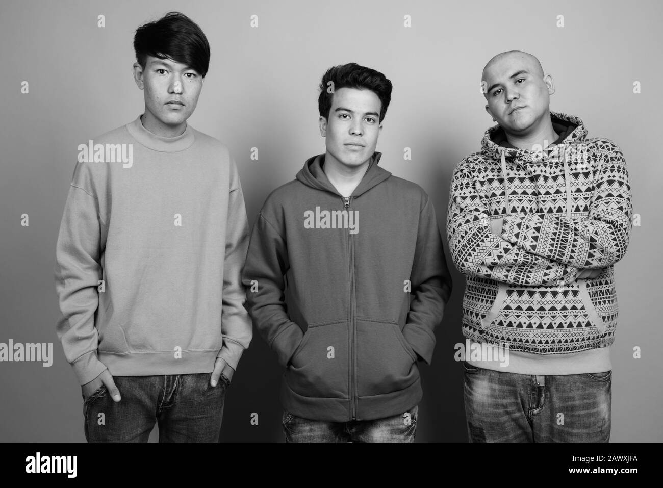 Portrait of three young Asian men together Stock Photo - Alamy